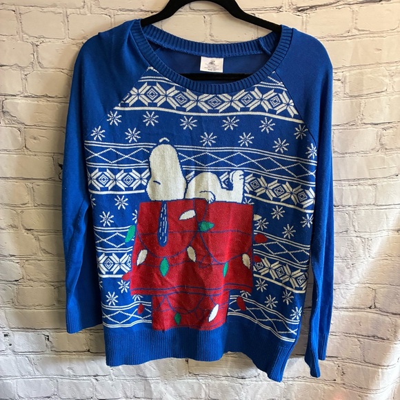 Peanuts | Sweaters | Peanuts Womens Snoopy Christmas Lights Holiday ...